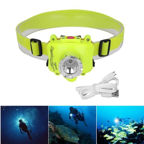 Scuba Diving Headlamp LED Submarine Lights Dive Light Waterproof Underwater Safety Head Lamp