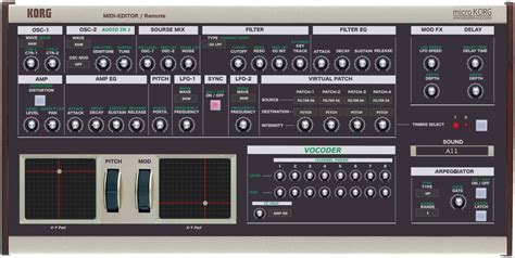 MicroKorg Midi Editor Controller Plugin By Momo Released