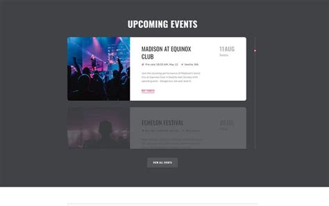 Madison Singer Multipage Html5 Website Template Website Template Templates Reading