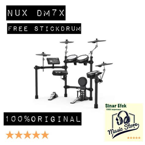 Jual Drum Elektrik Electric NUX DM7X nux dm7x dm-7x dm 7x drum elektrik ...
