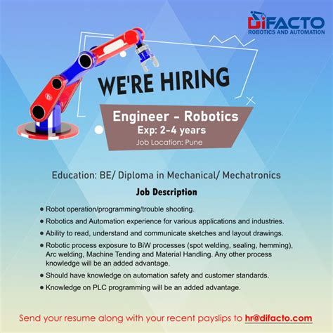 difacto robotics and automation on linkedin hr hiring robotics