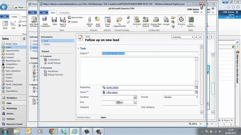 Microsoft Dynamics Crm 2011 Leads Youtube