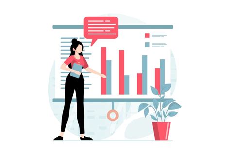 Modern Flat Design Concept Data Analysis Vector Image