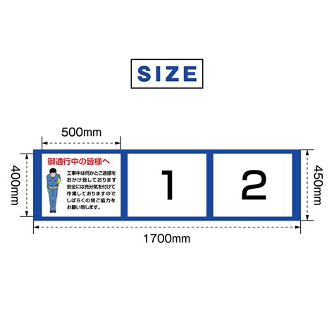 ありタイプ 【マラソン限定p5倍】新商品 現場表示用法令看板 壁面用 空欄記入ありタイプ W1700mm×h450mm 2点タイプ（横タイプ