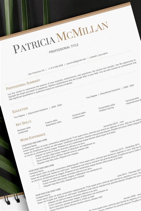 Ats Friendly Resume Template Resume Template Google Docs Mac Pages And