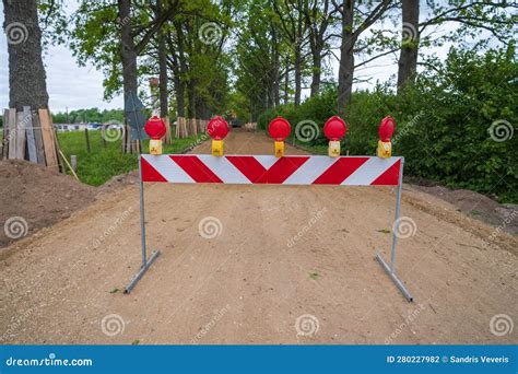 Entry Is Prohibited Road Construction Stock Photo Image Of Driving Roadside