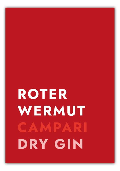 Poster Cocktail Negroni Text Motivisso