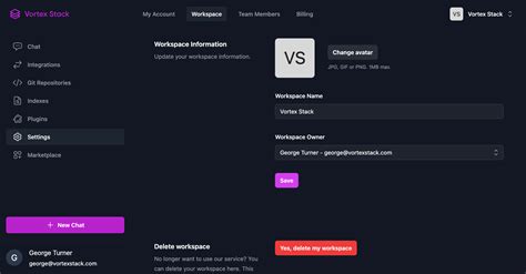 Manage Your Workspace Vortex Stack Help Center