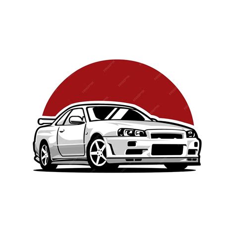 Premium Vector Premium Japanese 90 Jdm Sport Car Vector Illustration