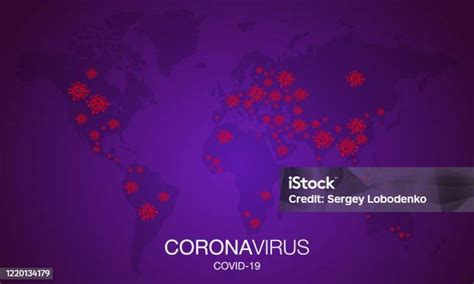 코로나바이러스 지도 코비드19 중지 감염 없음 위험한 코로나 바이러스 세포 박테리아 주의 발발 전염병 의료 개념 절연 벡터 아이콘 로고 일러스트 레이 션 절연 벡터 아이콘