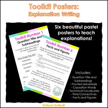 Explanation Writing Toolkit Posters By Babe Sorted TpT