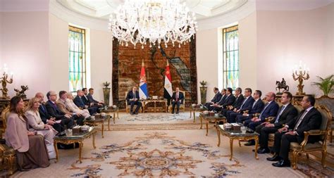 المتحدث الرئاسي ينشر صور استقبال الرئيس السيسي نظيره الصربي