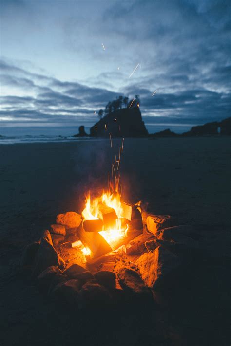 Braden Sunset Campfire On The Beach
