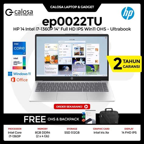 Promo HP Ep TU Intel Core I P RAM GB SSD GB Full HD IPS Windows OHS