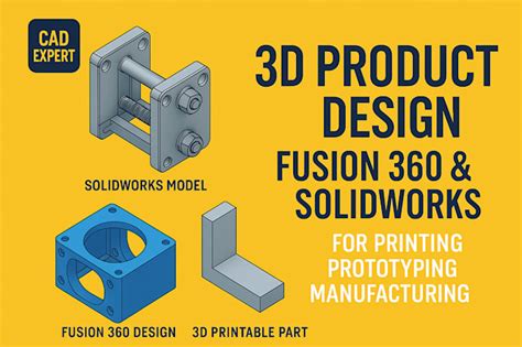Do 3d cad design, 3d modeling, product design using fusion 360 and solidworks by Massi_morino ...