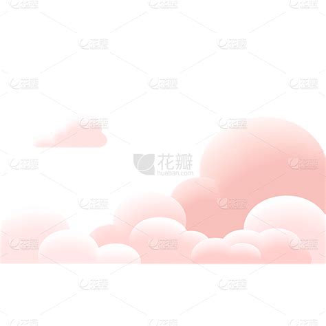 气象系列ai扁平渐变规则云朵