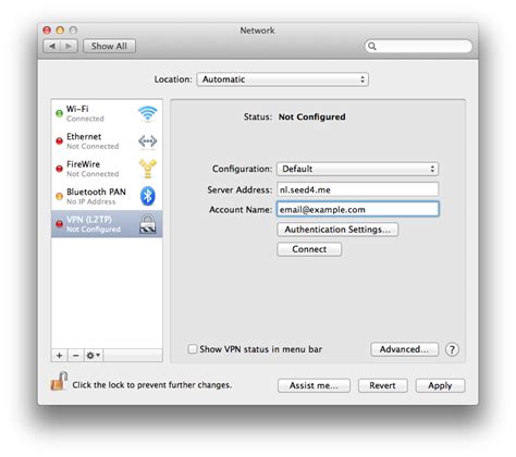 How To Setup L2TP VPN For MacOS Seed4 Me Private VPN Club