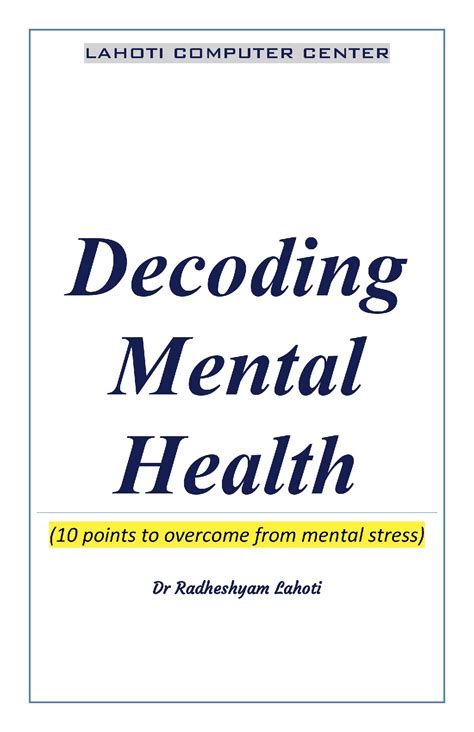 Decoding Mental Health Pothi
