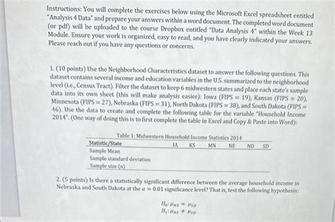 Instructions You Will Complete The Exercises Below Chegg
