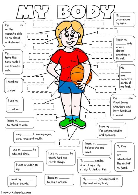 Parts Of The Body Esl Worksheets