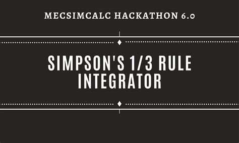 simpson s 1 3 rule integrator devpost
