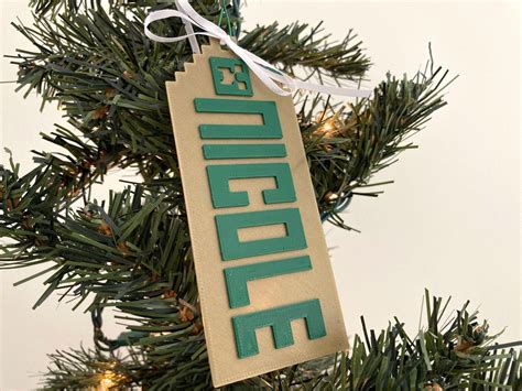 Custom Fonts In Tinkercad Personalized Stocking Tags 5 Steps With