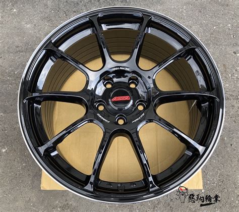 全新 Asga Arf01 18吋旋壓鋁圈 5孔1143 100 108 112 120 亮黑銀邊 另有 17 19吋 Yahoo奇摩拍賣