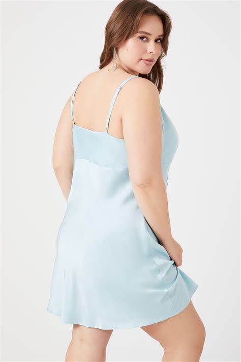 Plus Size Satin Slip Mini Dress Forever21us