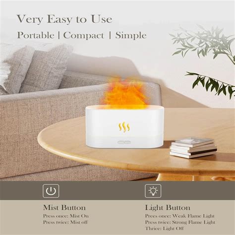 Flame Black Upgraded Ultrasonic Aromatherapy Air Diffuser With 2