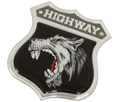 NAKLEJKA ALU EMBLEMAT ALUMINIOWY HIGHWAY WILK 6706010291 Oficjalne