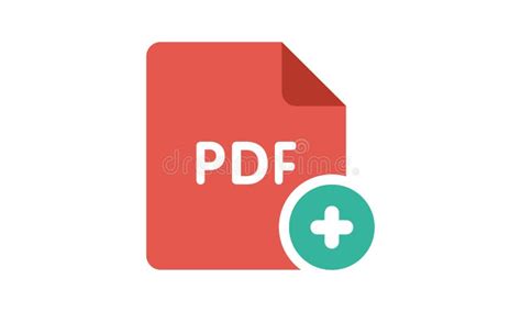 白色背景中突显的带有加号加号按钮的pdf甲酸酯文件图标 向量例证 插画 包括有 商业 标记 226677436