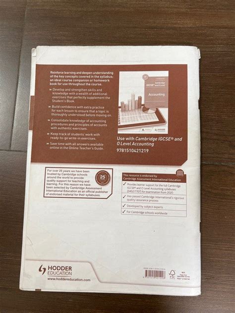 Accounting Cambridge Igcse And O Level Workbook By June Baptista Hobbies