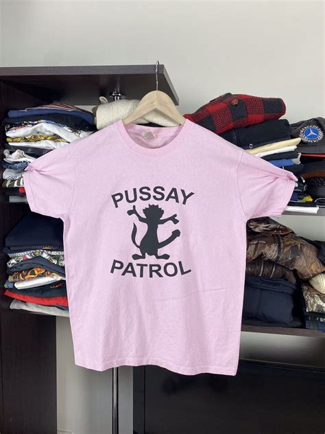 Humor × Other × Vintage Pussay Patrol Dick Sex Parody Vintage T Shirt