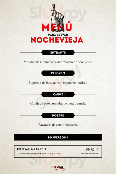 Restaurant El Pecat menù La Vall d Uixó Menú principal Sluurpy