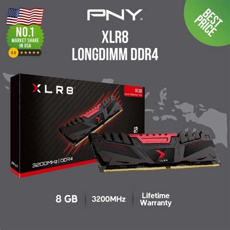 Promo Memory Ram Pny Longdimm 8gb Ddr4 3200mhz Xlr8 Desktop Diskon 23 Di Seller Ulita Store
