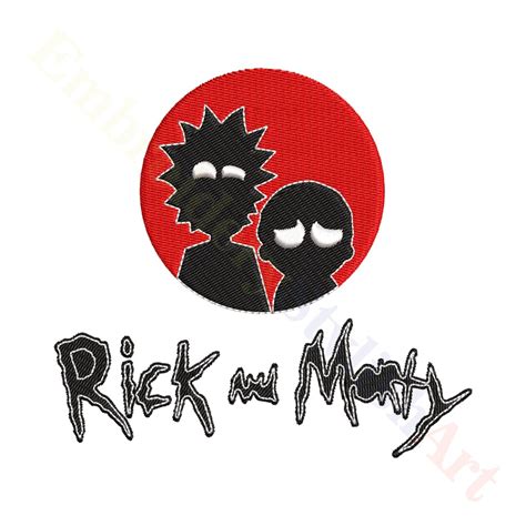 Rick And Morty Embroidery Design File Anime Digitizing Embroidery Rick