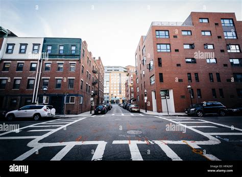 Intersection And Historic Buildings In The North End Of Boston