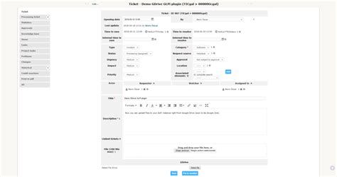 GDrive A GLPI And Google Drive Integration Plugin TICGAL