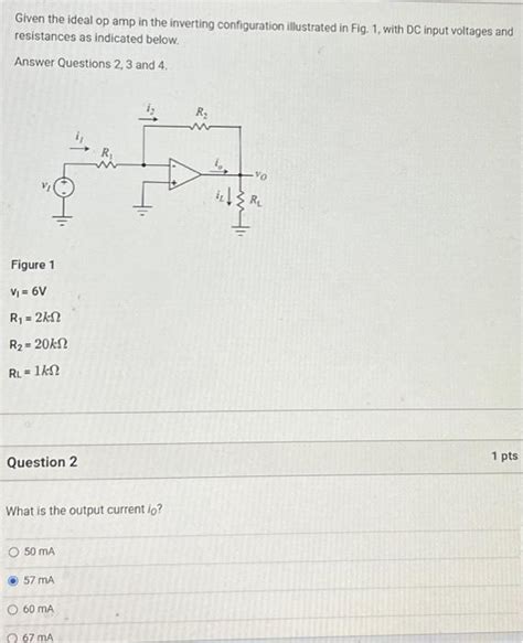 Solved Given The Ideal Op In The Inverting Configuration Chegg