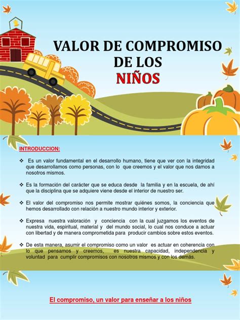 El Valor Del Compromiso Y Su Importancia En La Formación De Los Niños Pdf