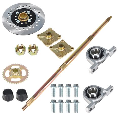 12 X 32 Live Rear Axle Kit Brake Dics Hub Sprocket Replacement