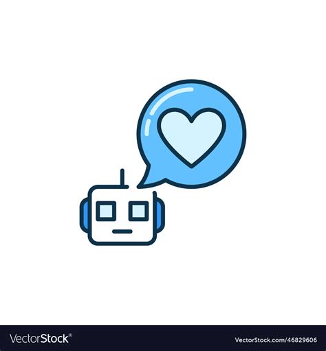 Chatbot Heart Message In Speech Bubble I Love You Vector Image