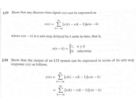 Solved 253 Show That Any Discrete Time Signal Xn Can Be