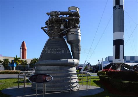 Rocket Engine In Kennedy Space Center Florida Editorial Photography