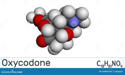 Oxycodone Molecule It Is Semisynthetic Opioid Medication Used For