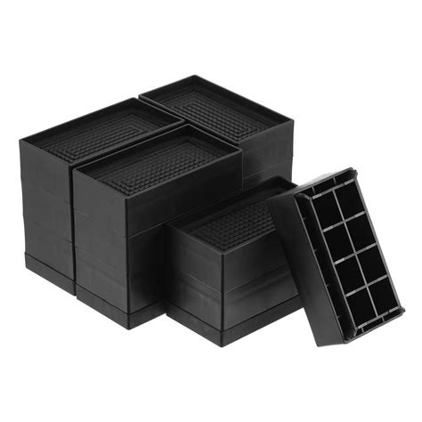 Uxcell 4pcs Rectangle Bed Risers 433 Full Side Heavy Duty Adjustable