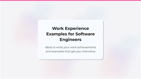Software Engineer Resume Experience Achievements Examples Candycv