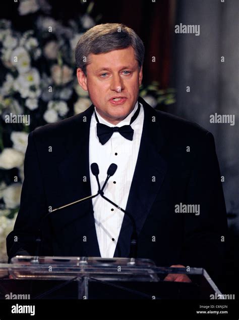 Prime Minister Of Canada Stephen Harper Welcoming Queen Elizabeth Ii At