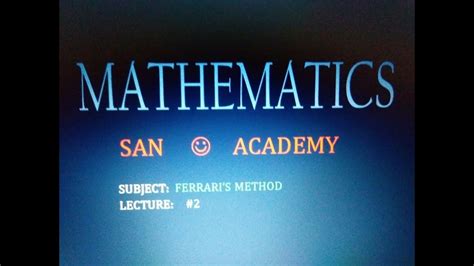 Ferraris Method2 Youtube