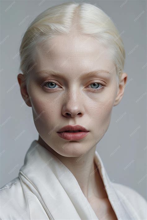 Premium Photo Portrait Of Beautiful Albino Woman